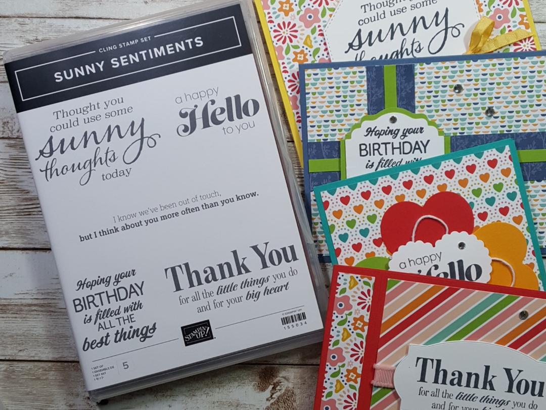 Sunny Sentiments from Stampin’ Up! New Card Class TO GO kit! – Donna's ...